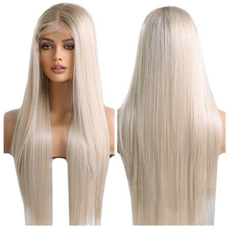 Peruka długa blond prosta lace front | Peruki i treski \ Peruki lace ...